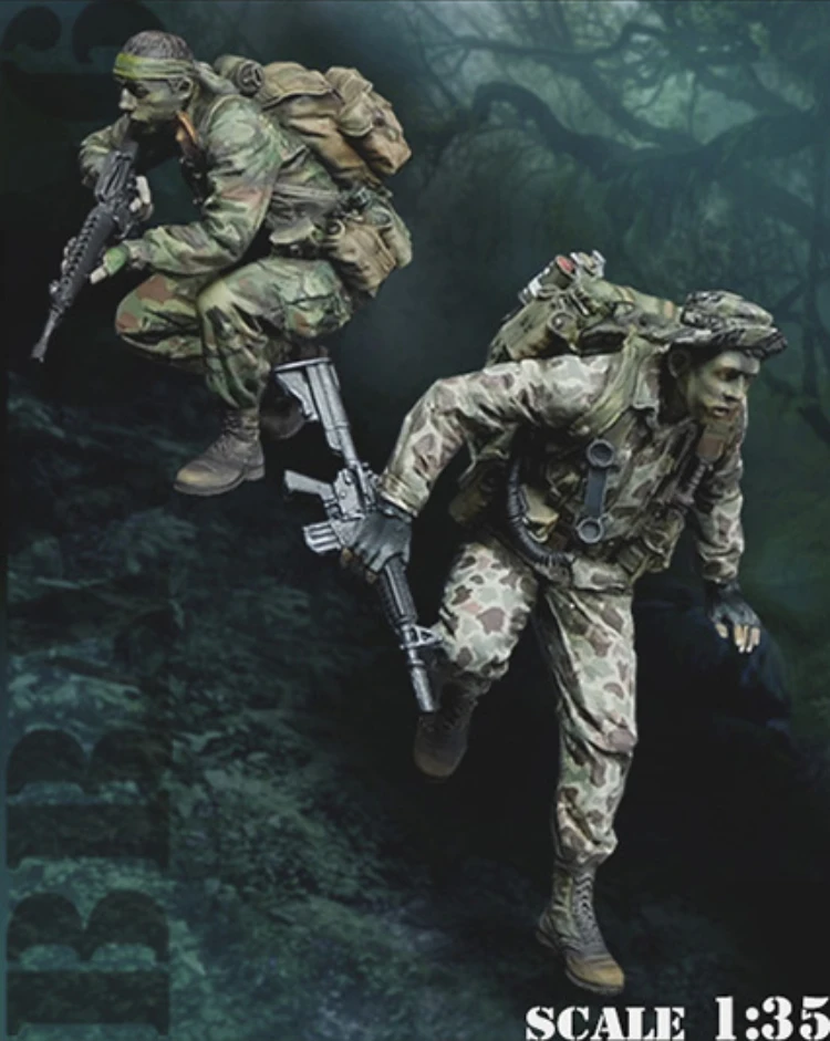 1-35-Scale-Modern-Military-Special-Soldier-2-People-Resin-Figure-Model ...