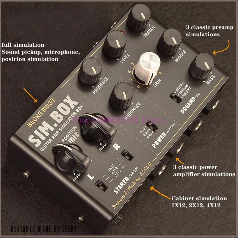 Full-simulation-Electric-guitar-cabinet-simulation-DI-box-stompbox-effector-3-classic-pre-post ...