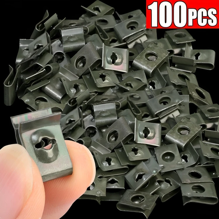 100-10pcs-Car-Metal-U-Type-Clips-Screw-Fastener-Clips-Anti-rust ...