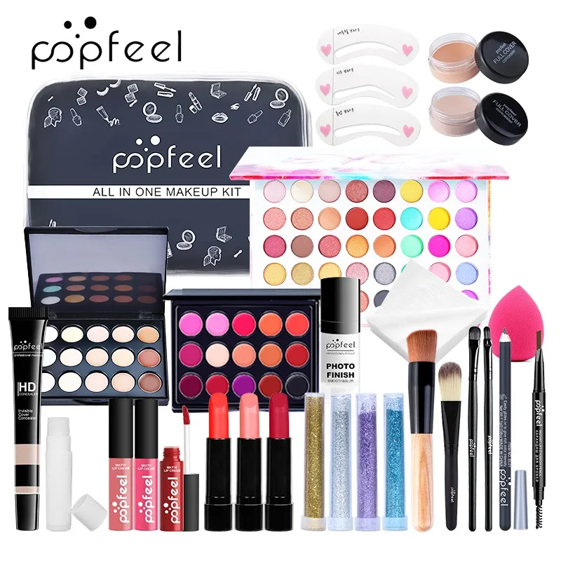 POPFEEL-Makeup-Kit-Set-Cosmetic-Set-Eyeshadow-Palette-Lip-Gloss-Set ...