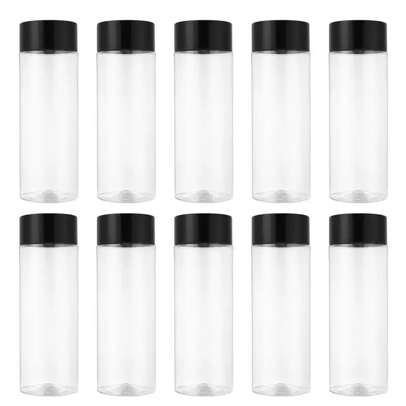 10pcs-Glass-Storage-Containers-For-Food-300ml-Plastic-Juice-Bottle ...