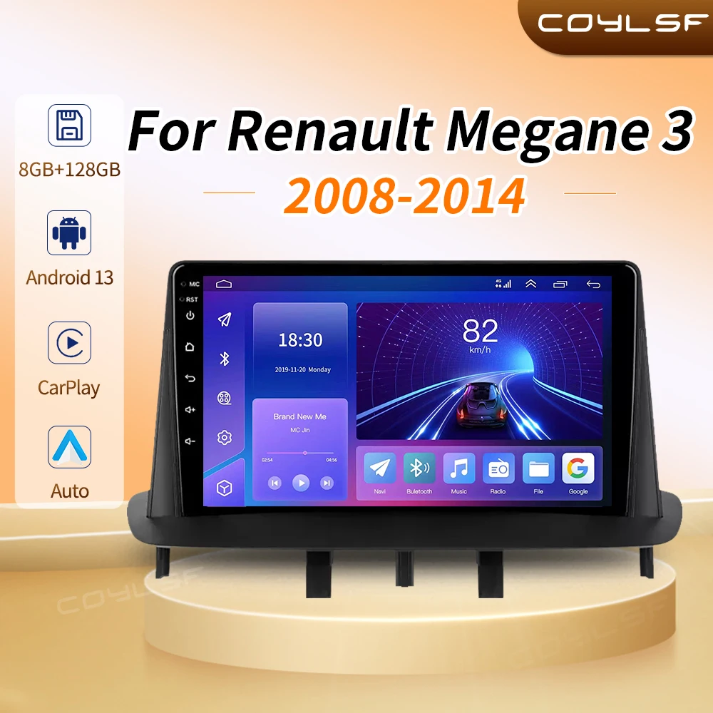 For-Renault-Megane-3-Fluence-2008-2014-Android-13-Auto-Radio-Carplay ...