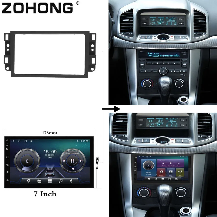 Adaptador-de-marco-de-Fascia-de-DVD-est-reo-de-Radio-de-coche-para ...