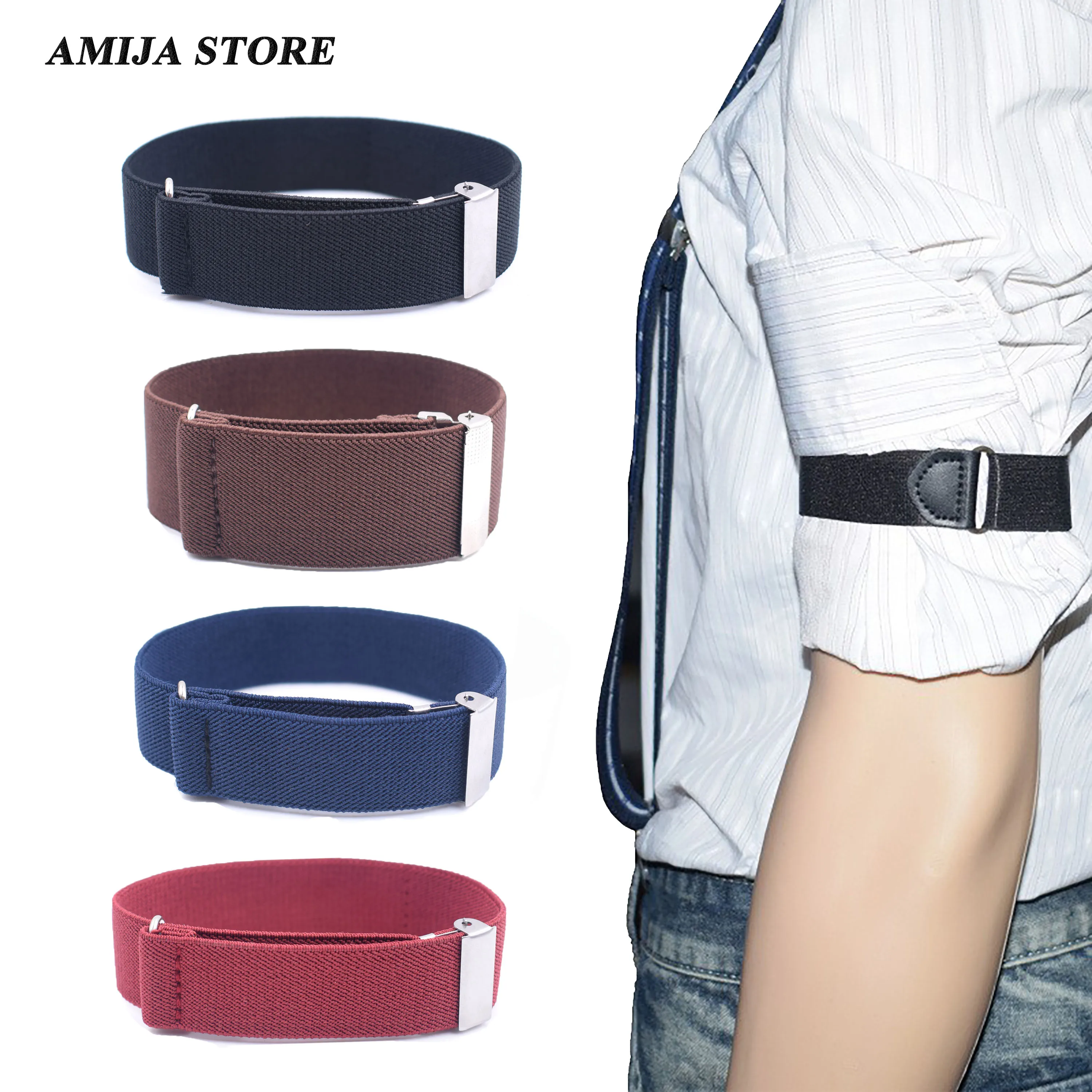 63-Styles-Elastic-Armband-Shirt-Sleeve-Holder-Women-Men-Unisex ...