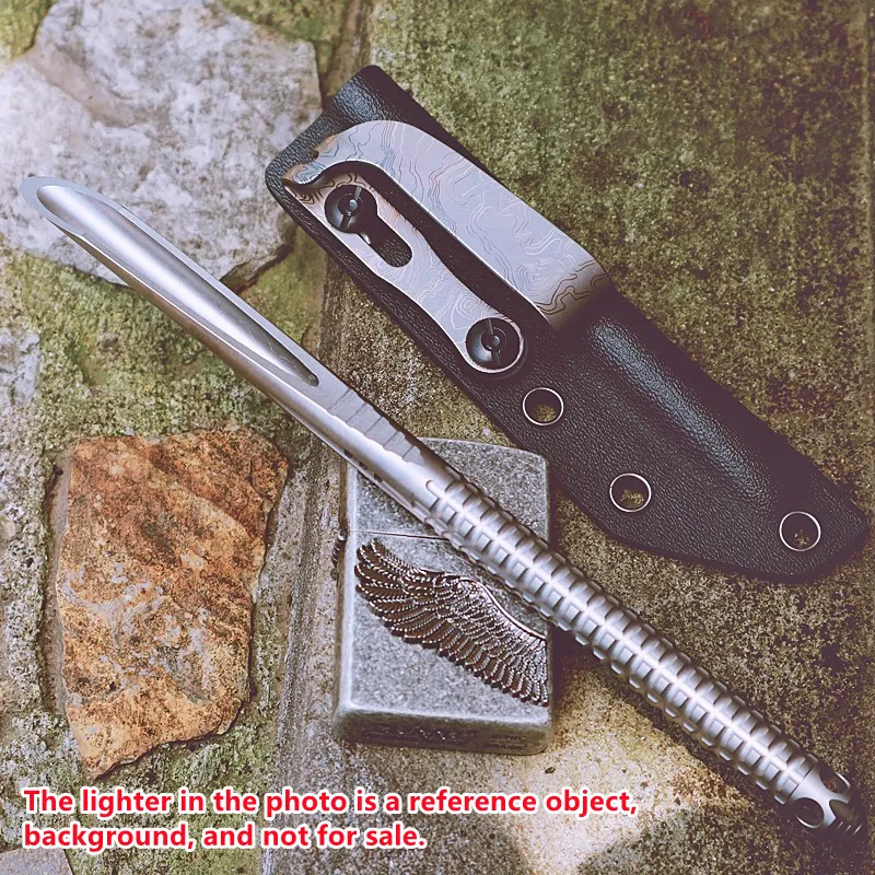 TC4-Titanium-alloy-Crowbar-EDC-tools-Thunderweave-handle-Hand-Outdoor ...