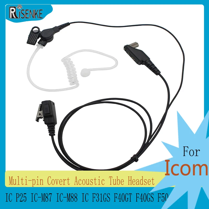 RISENKE-Earpiece-Compatible-with-Icom-ICP25-IC-M87-IC-M88-IC-F31GS ...