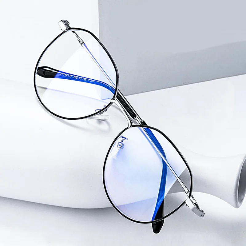 Vintage-Blue-Light-Blocking-Glasses-Women-Men-Metal-Round-Frame-Anti ...