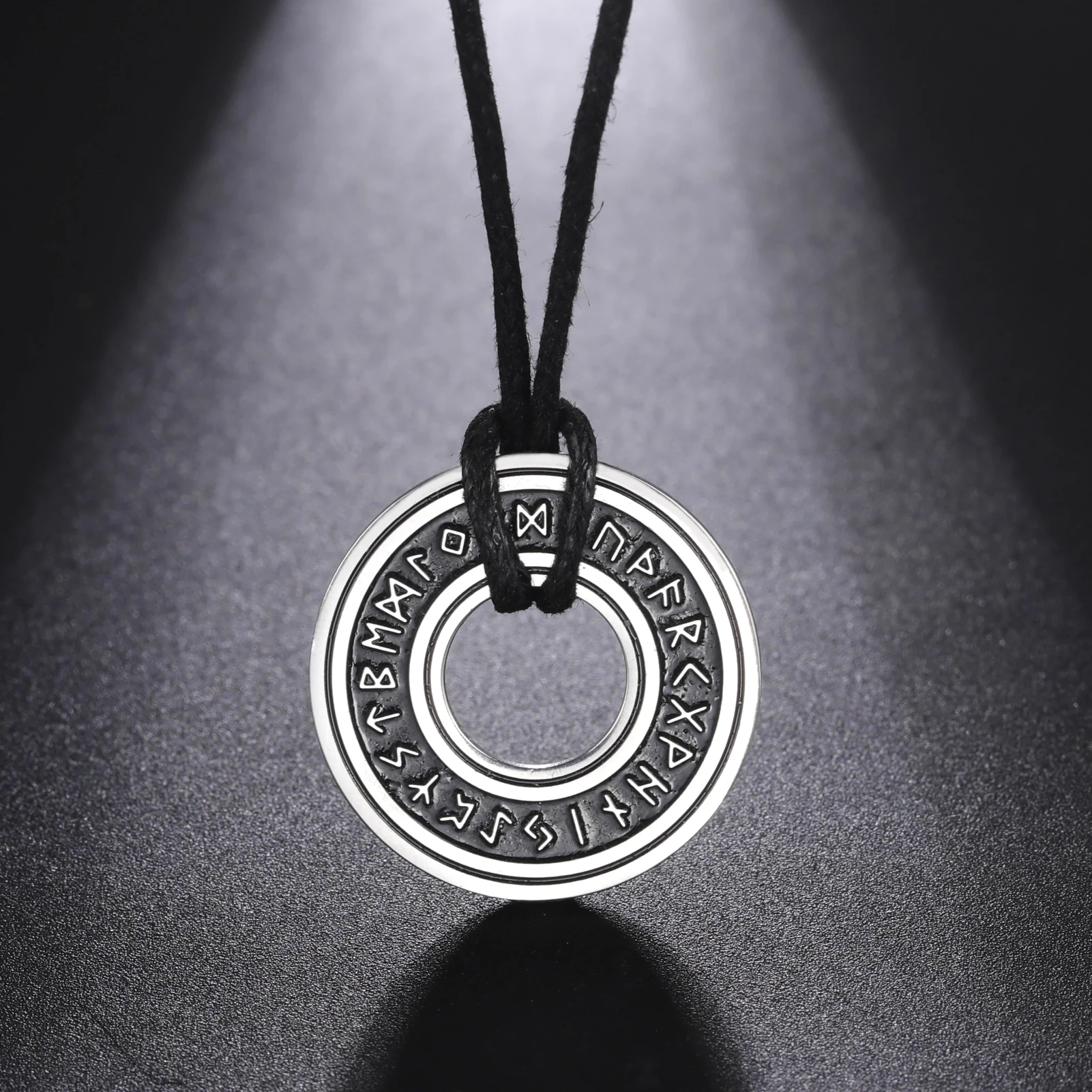 Vintage Nordic Rune Necklaces for Men Stainless Steel Norse Runes ...