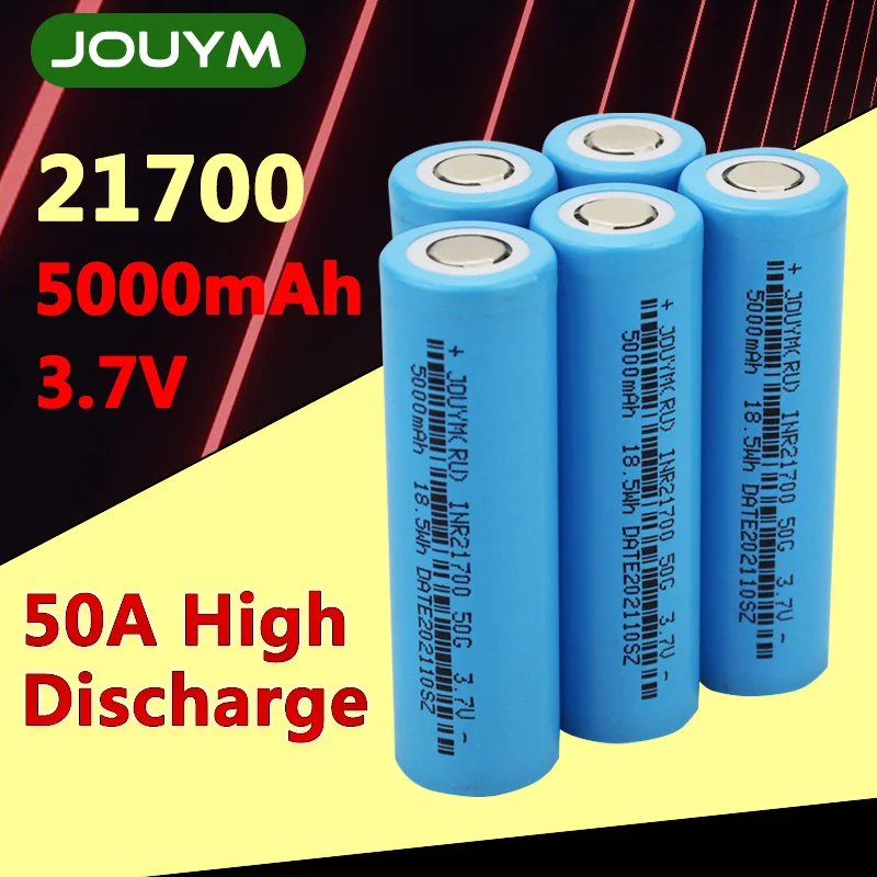 100-Original-21700-Battery-3-7V-5000mAh-Rechargeable-Lithium-Li-ion ...