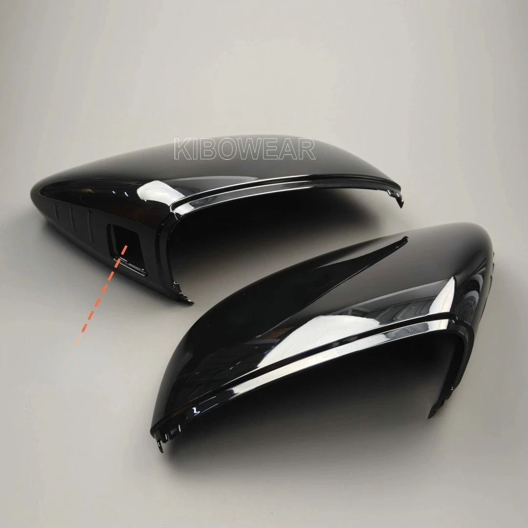 2pc Black Side Wing Mirror Caps For Audi A4 A5 B9 2017 2024 S4 S5 RS5 ...