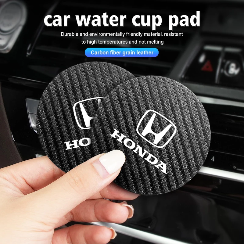 2Pcs-Car-Coasters-Water-Cup-Slots-Non-Slip-Mat-Drink-Pad-For-Honda ...