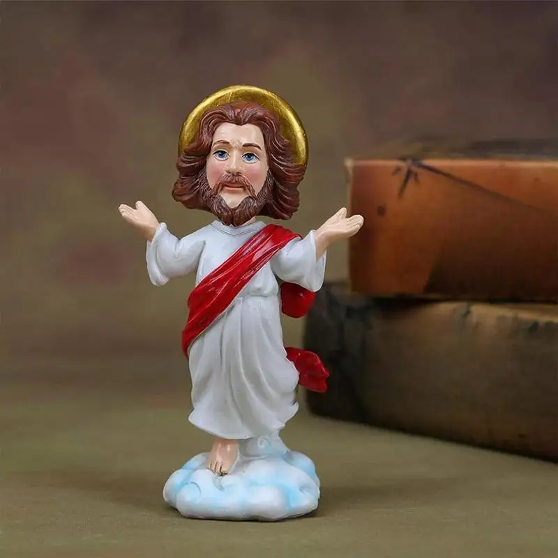 Jesus Bobble Head For Car Dash Dashboard Resin Religious Statue ...