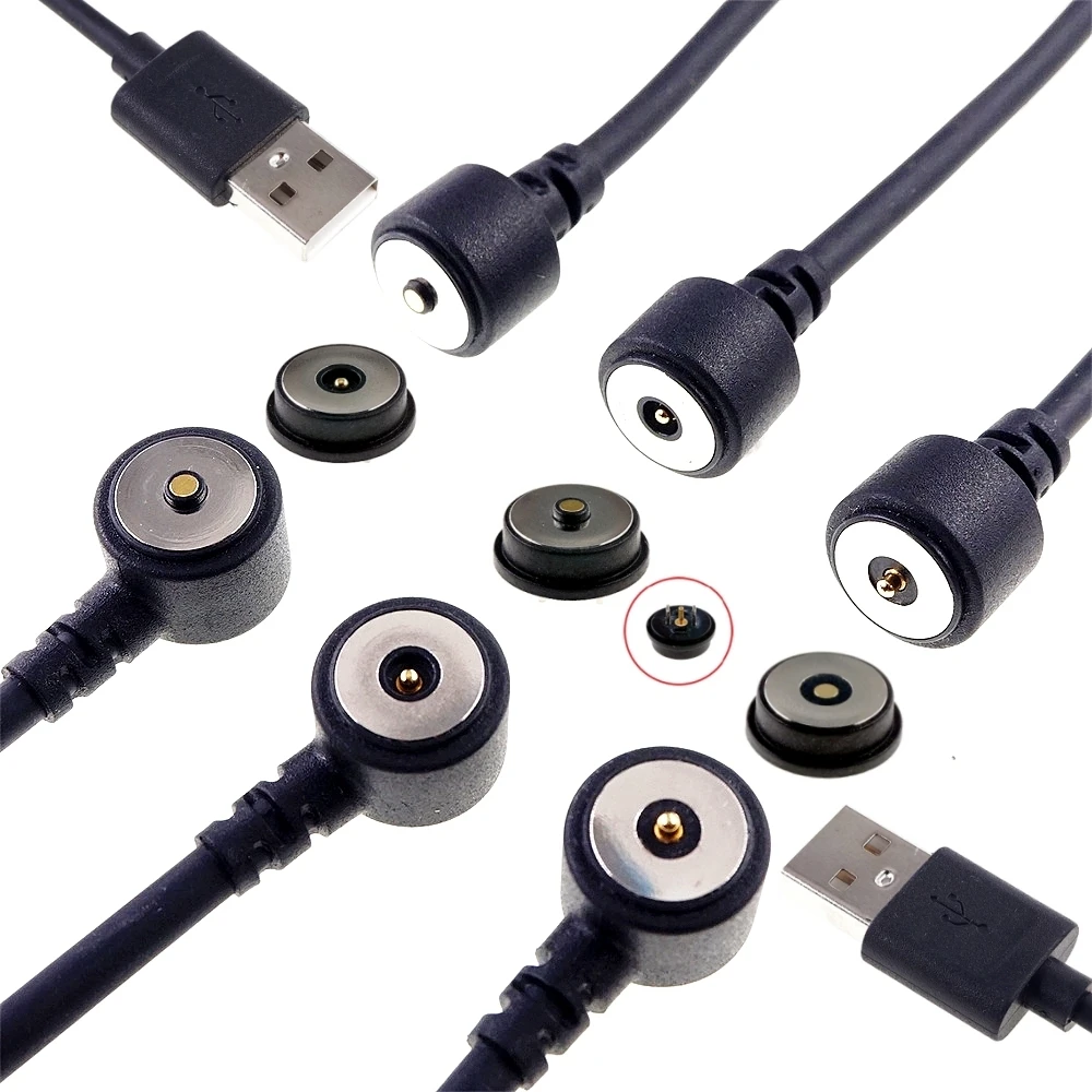 1-Sets-Rotating-Magnetic-Charging-Cable-Male-Female-Pogo-Pin-Connector ...