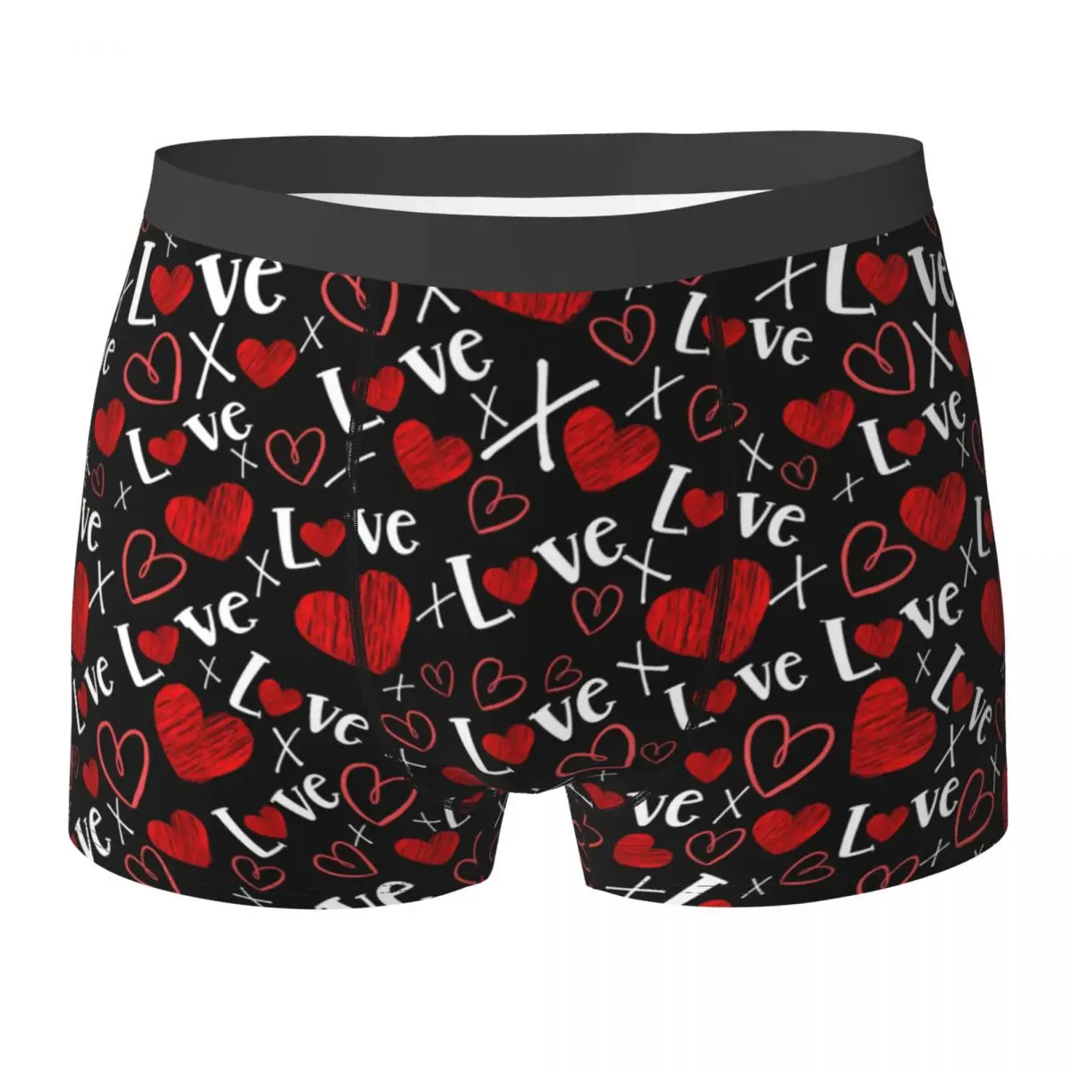 Love-And-Hearts-Underwear-Valentine-Male-Boxer-Brief-Comfortable ...
