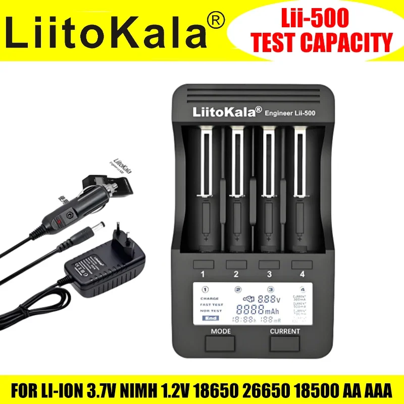 (L)LiitoKala Lii-500 Lii-600 Lii-402 Lii-S8 Lii-M4 18650 Battery smart ...