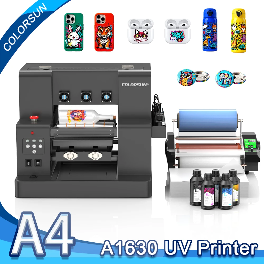 Colorsun A4 UV Printer For Epson L805 UV Flatbed Printing Machine UV ...