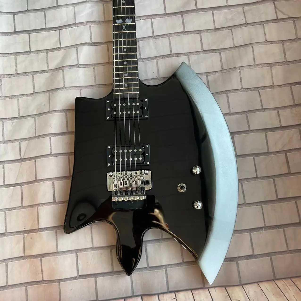 Axe-style-electric-guitar-with-6-string-split-body-black-body-high ...