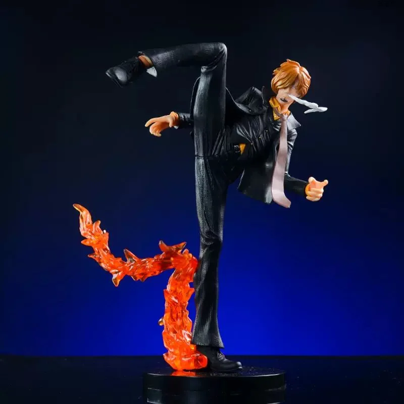 25CM-Anime-One-Piece-Sanji-Black-Leg-Fire-Battle-Version-Cartoon ...