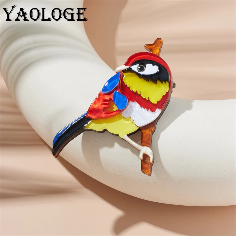 YAOLOGE-Acrylic-Cartoon-Bird-Brooches-For-Women-Kids-Fashion-Creative ...