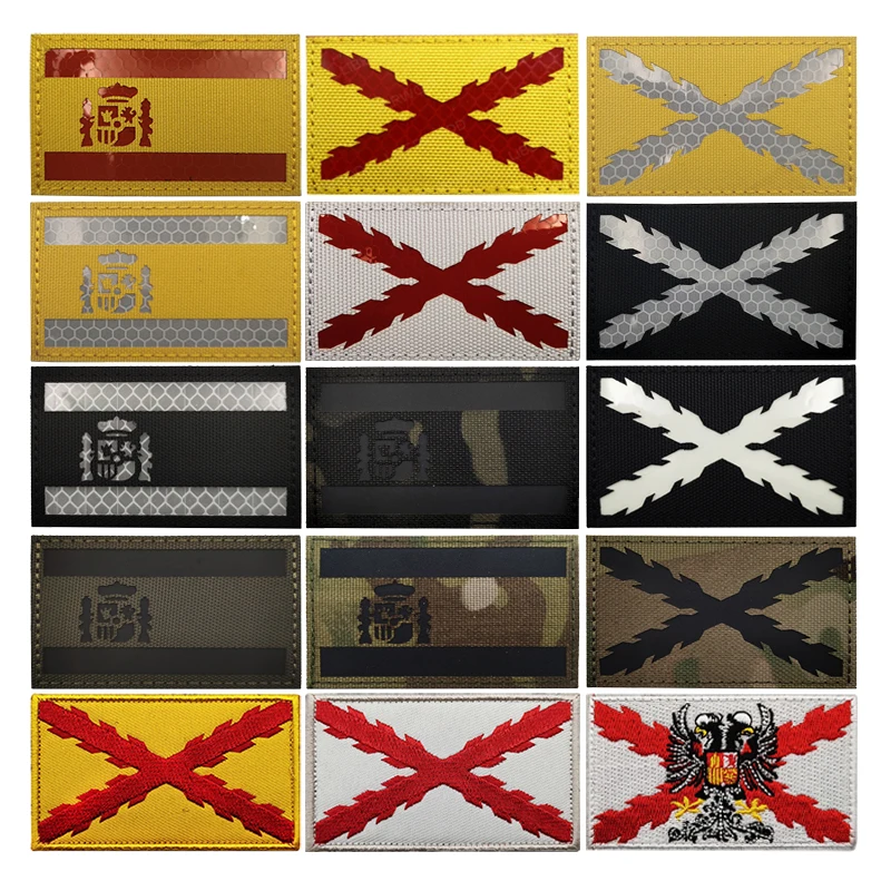 Spanish Military Badges Velcro | Tactical Patch Military Spain - Flag ...