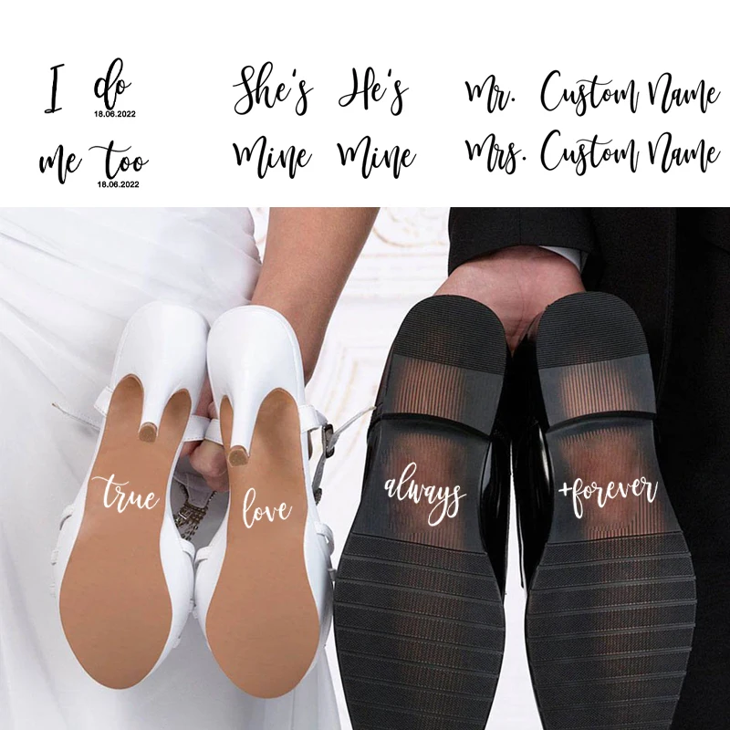 Personalized I do Me too Custom Date Wedding Shoes Decal Decoration ...