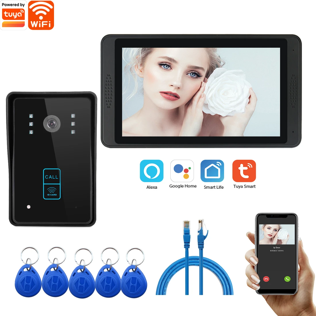 Sysd 7 Inch Tuya Smart Monitor Wifi Poe Ip Video Intercom System Motion ...