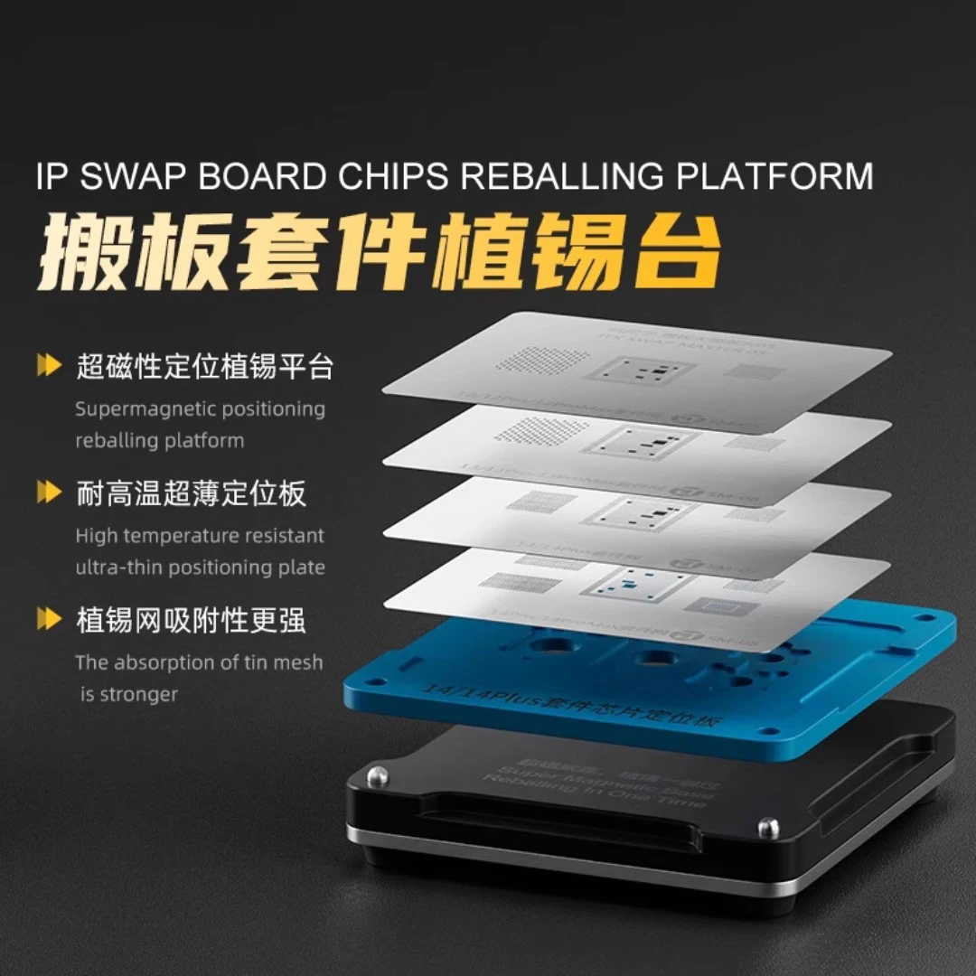 BGA-Reballing-Stencil-kit-for-iphone-X-14pro-max-CPU-NAND-Communication ...