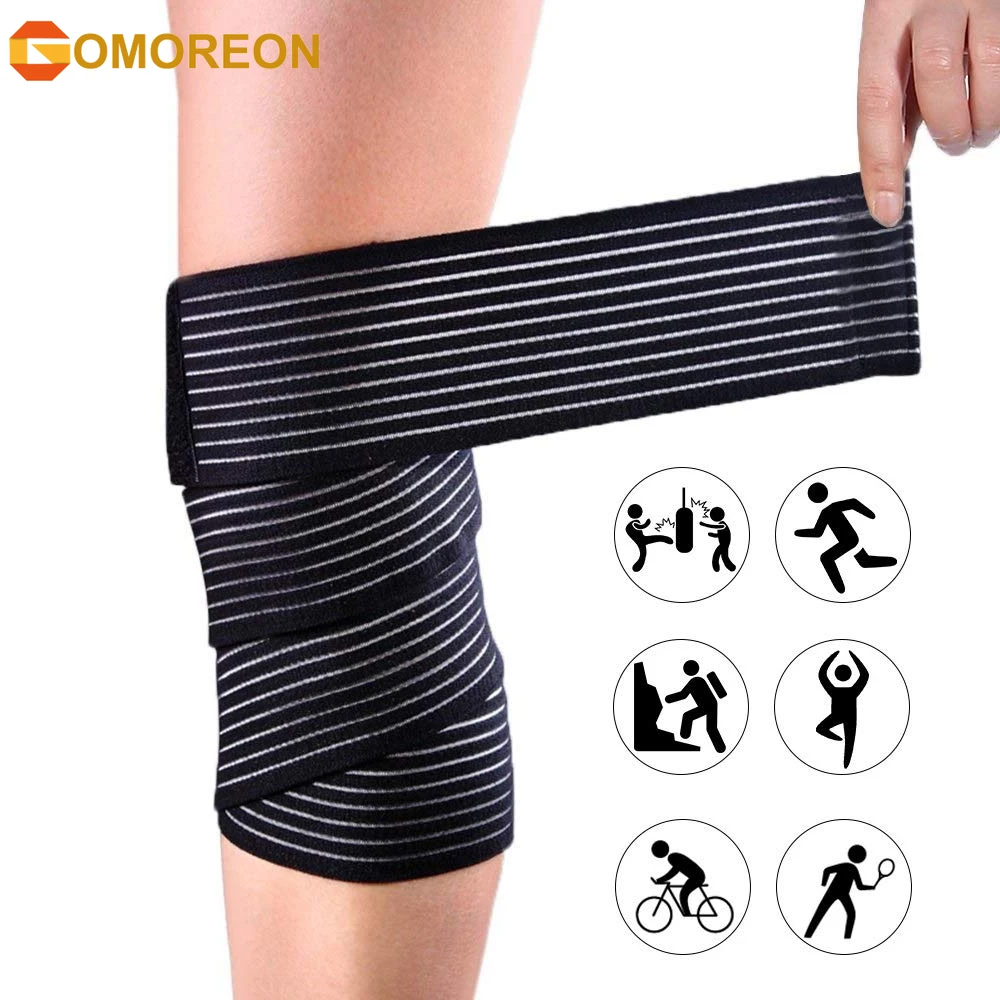 Sports-Elastic-Compression-Knee-Bandages-Fitness-Pressurized-Straps-for ...