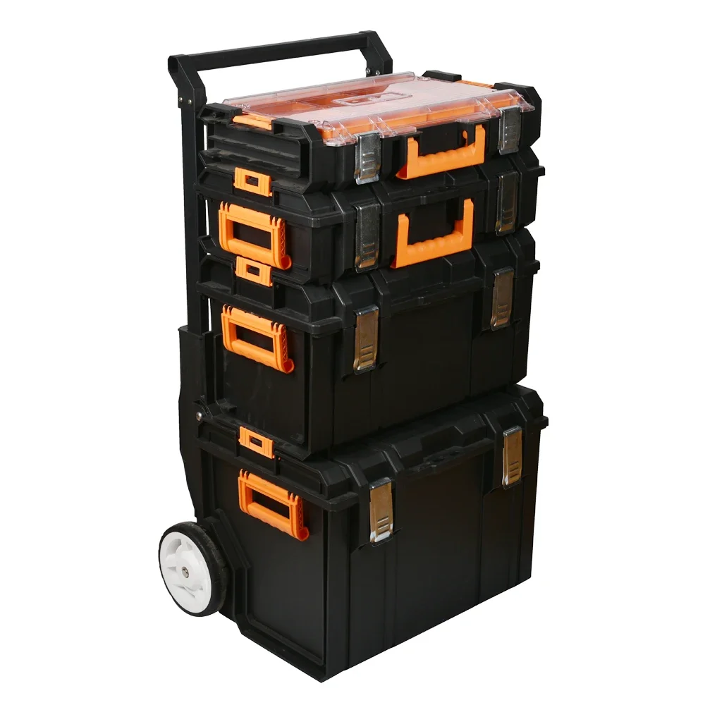 High Quality 22'' Stackable Plastic Mobile Tool Box with Wheels Tool ...