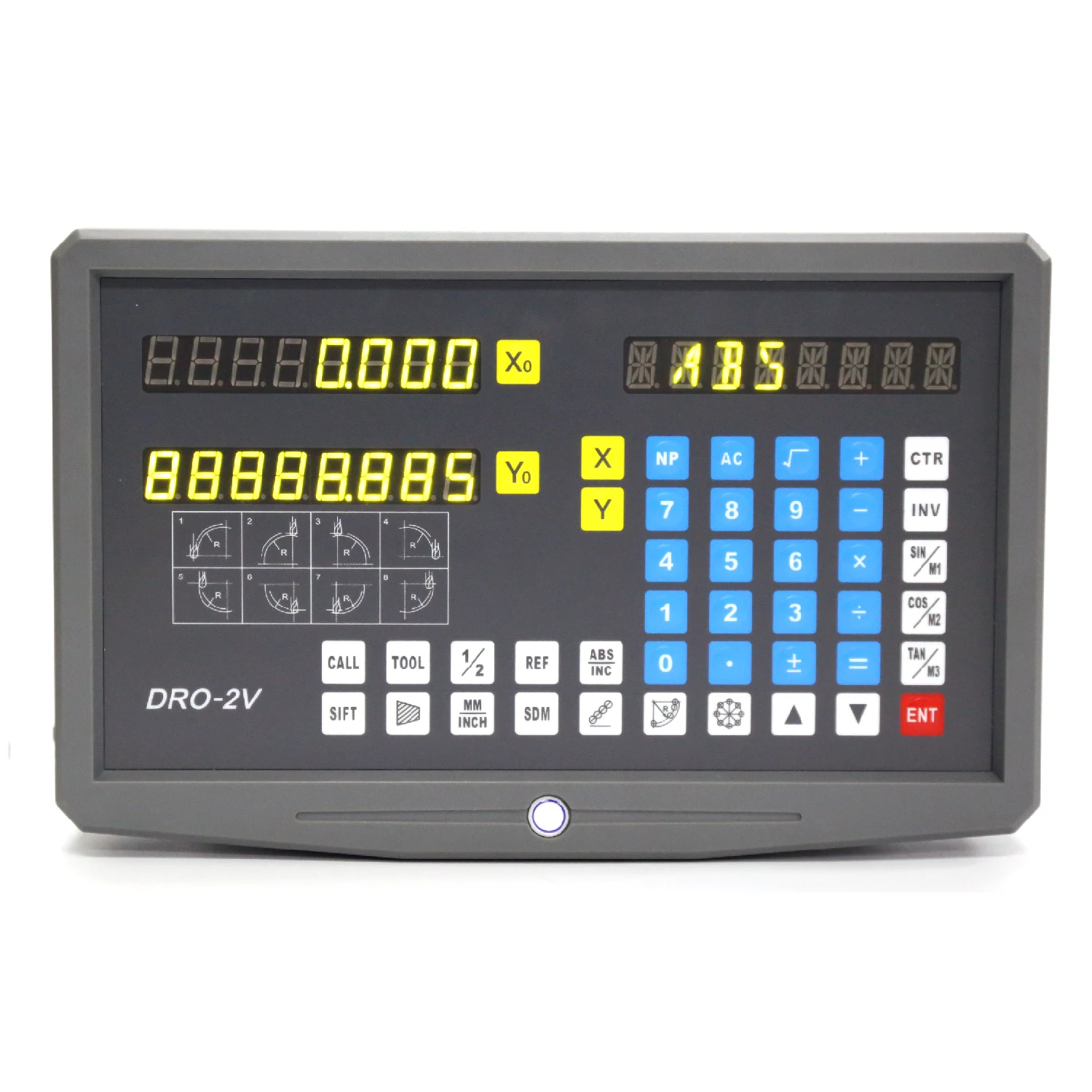 DRO-2V 2 Axis Digital Readout XY XZ Axes Display Milling Lathe DRO ...
