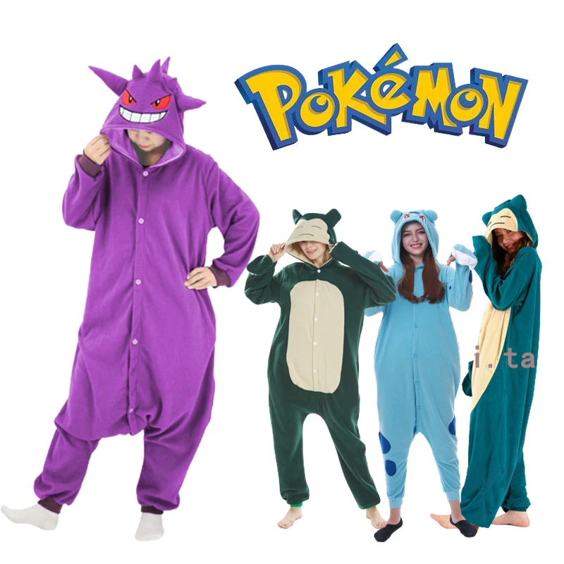 Pokemon-Gengar-Bulbasaur-Onesie-Pajamas-Anime-Winter-Adults-Flannel ...