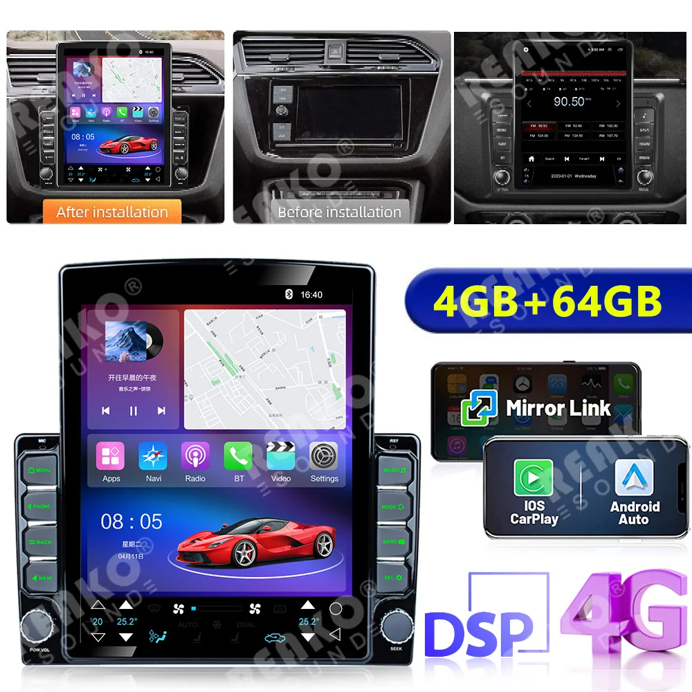 REAKOSOUND-9-7-inch-Tesla-style-Carplay-android-auto-Car-Android-2-Din ...