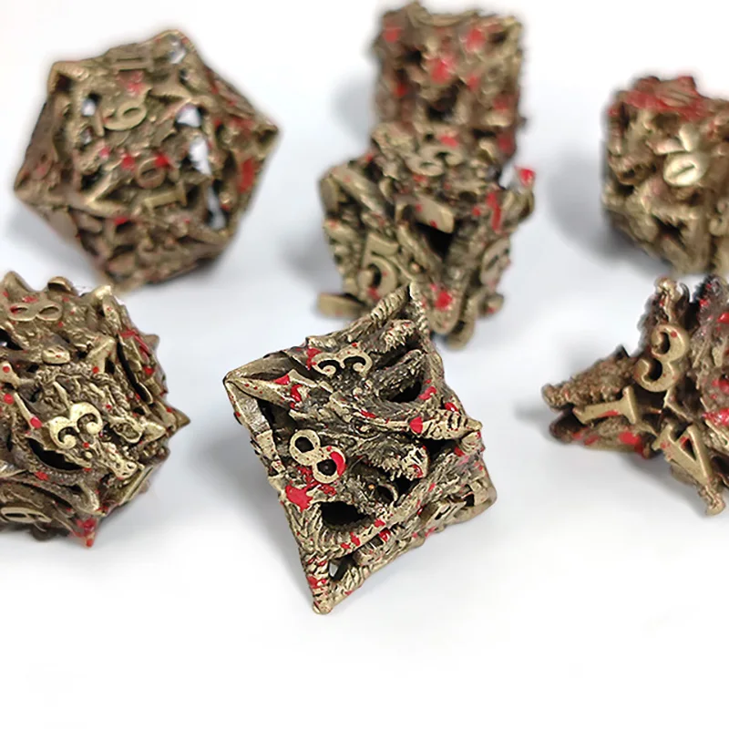 Hollow-Dragon-Dice-Set-For-Role-Playing-Games-Rpg-Dragon-Metal-D-And-D ...