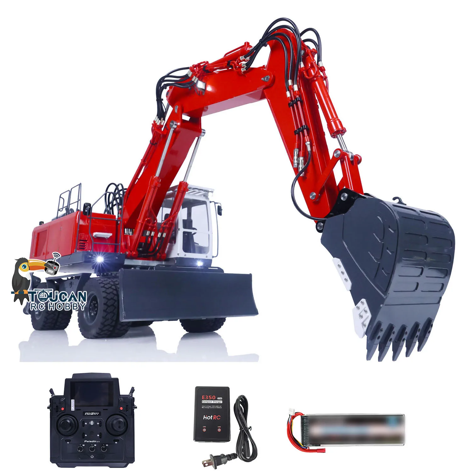 LESU-ET30H-RC-Hydraulic-Excavator-Upgrade-1-14-3-Arms-Wheel-Digger-RTR ...