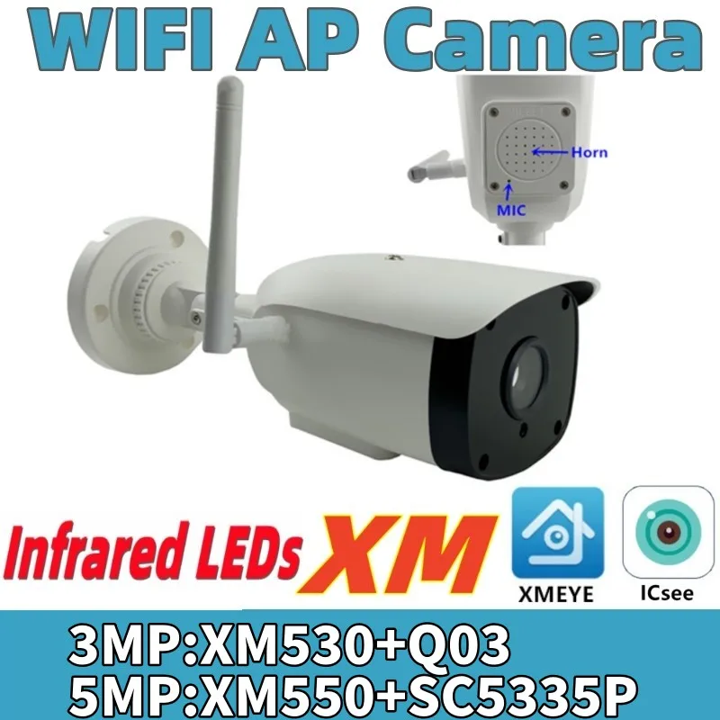 WIFI-Wireless-5MP-3MP-Built-In-MIC-Speaker-Two-Way-Audio-XM550AI ...