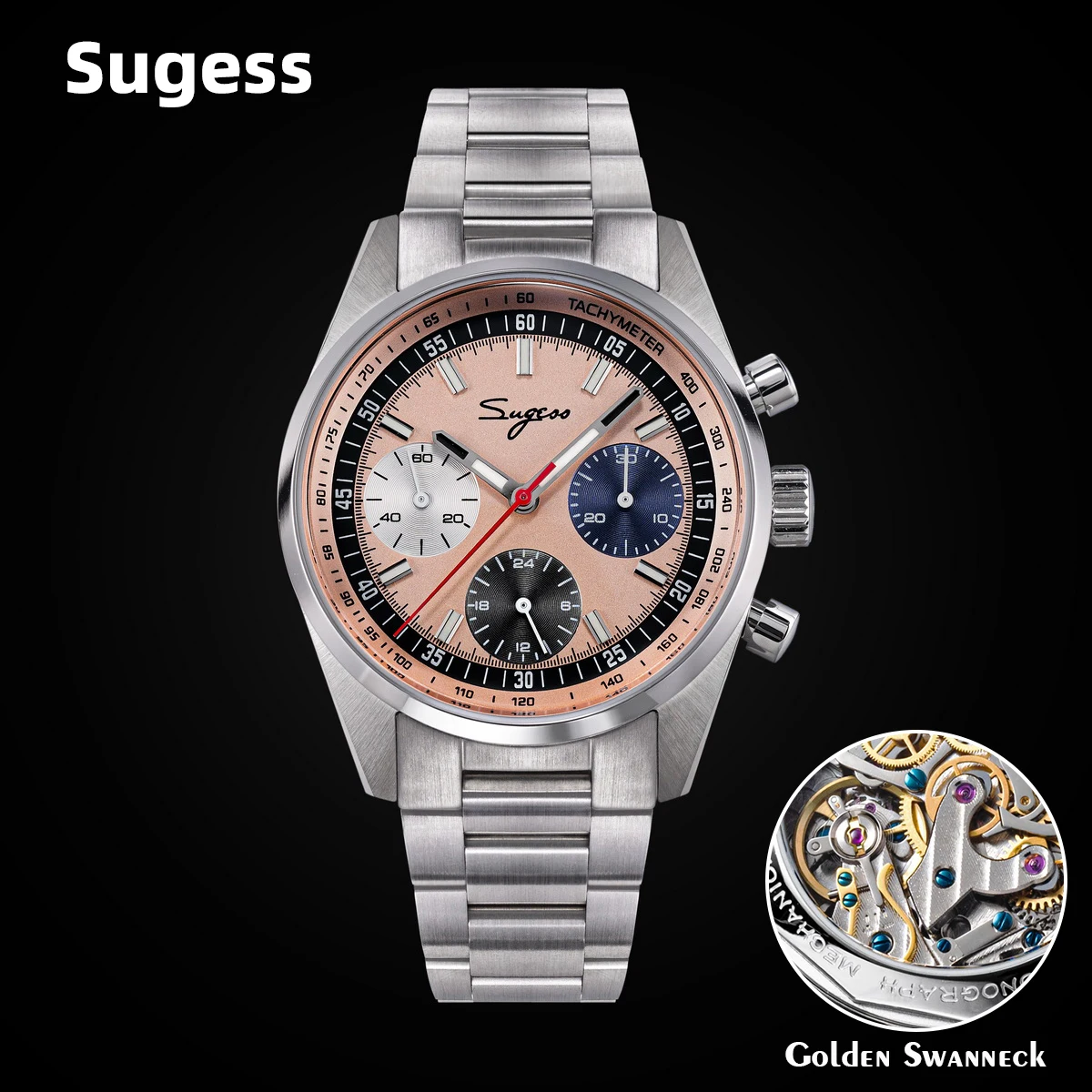 Sugess Mens Watch 38mm Chronograph Mechanical Wristwatches Tianjin ...