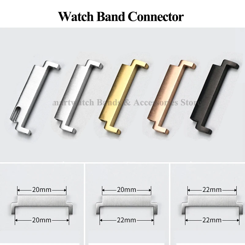 2pcs-Watch-Band-Connector-for-Samsung-Watch-3-4-5-6-Metal-Adapter-Quick ...