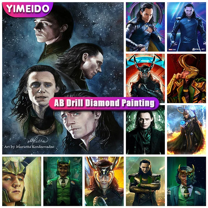Disney-AB-Diamond-Painting-Mosaic-Marvel-Loki-5D-DIY-Diamond-Embroidery ...