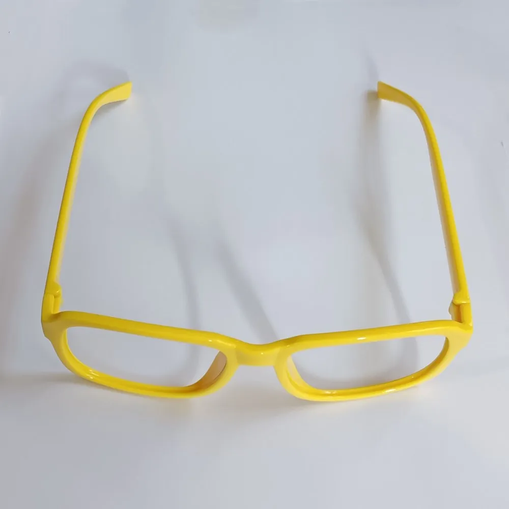 Persona Chie Satonaka Anime Eyewear Cosplay Glasses Yellow Frame