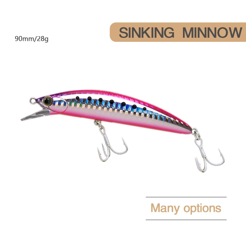 Realistic-3D-Eyes-Fishing-Lures-1pc-28g-90mm-Sink-Minnow-Bait-for-Freshwater-Saltwater-Shore ...