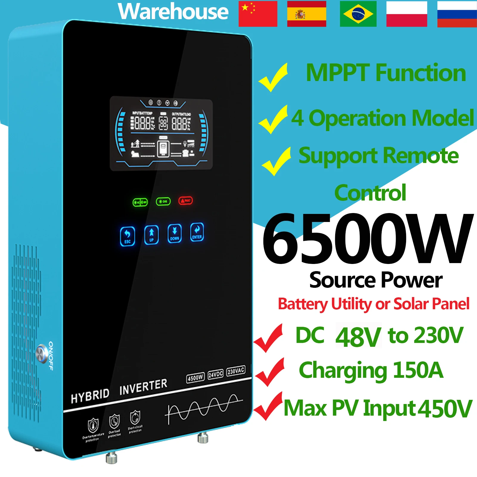 6500W-Hybrid-Inverter-Battery-48V-to-AC-230V-Buit-in-150A-MPPT-Solar ...