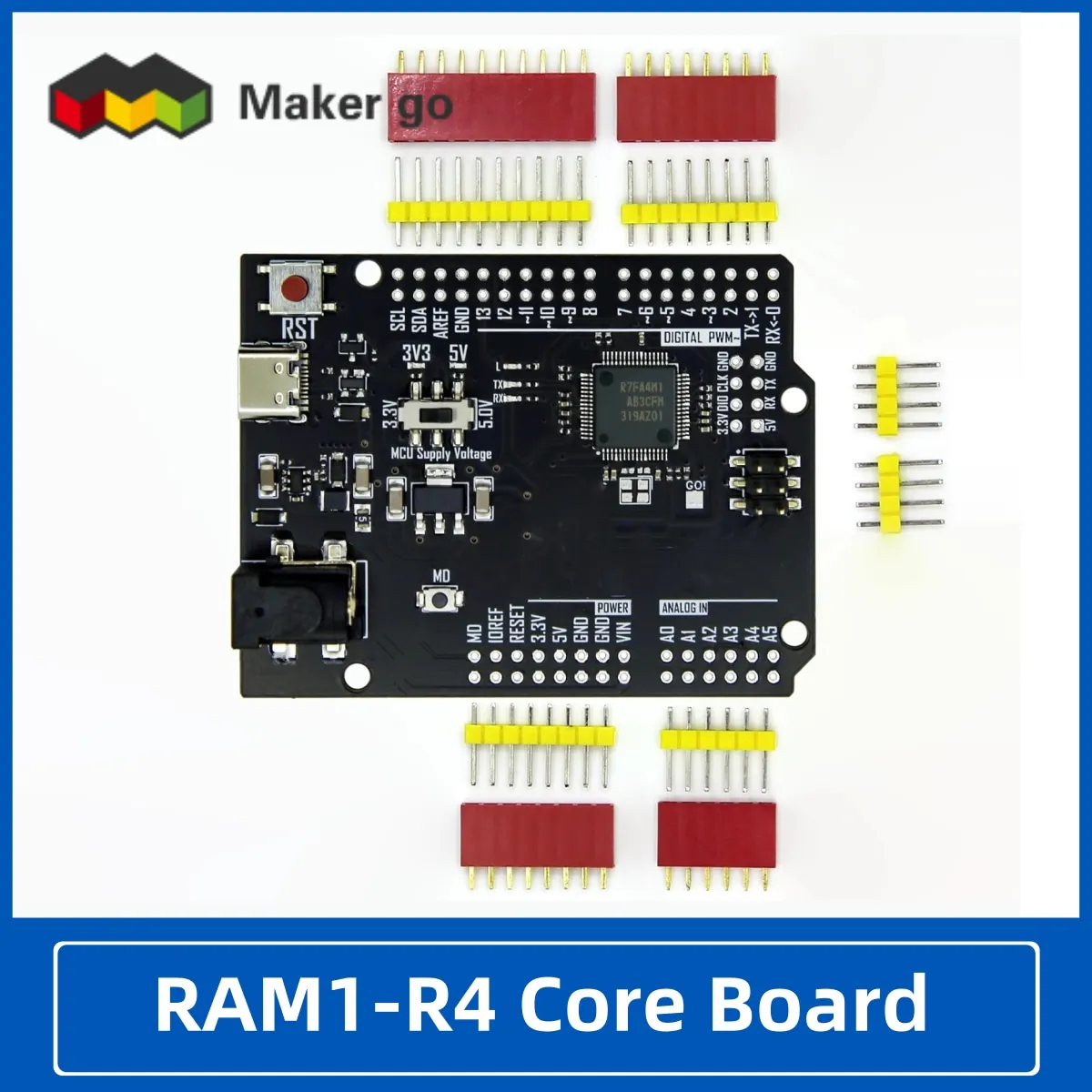 Renesas-RA4M1-Minima-Development-board-Arduino-IDE-Ready-19-GPIOs-RGB ...