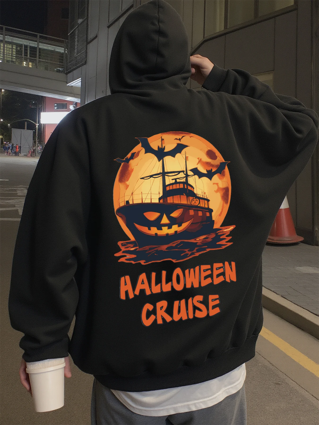 Hoodie for Men, Streetwear, Halloween Cruise Design Print Graphic ...