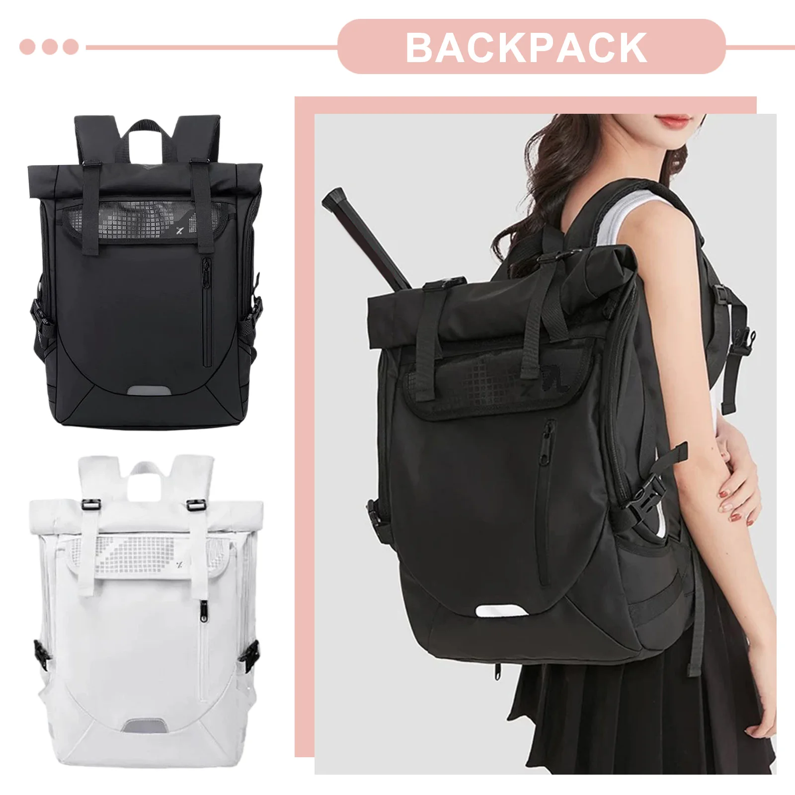 Badminton Racket Backpack Large Capacity Waterproof Laptop Bag Thicken ...