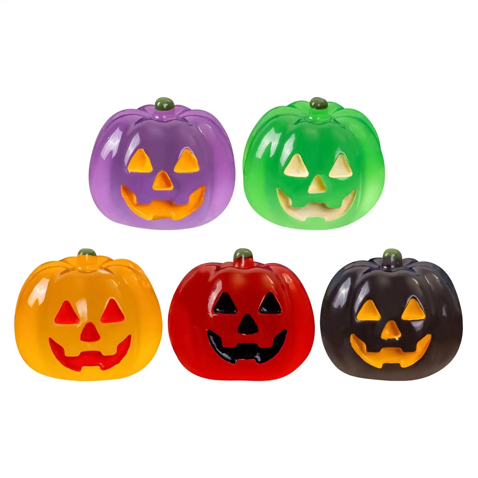 Mini Halloween Pumpkins Glow in the Dark Pumpkin Figurine Crafts Resin ...