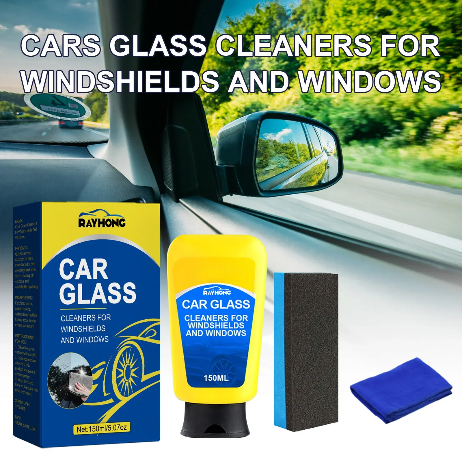Anti-Glare 150ml Car Glass Oil Film Remover Paste Glass Coating ...