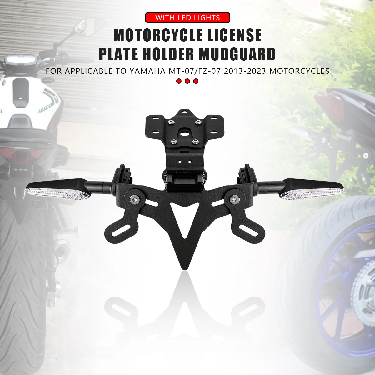 For Yamaha MT-07/FZ-07 2013-2023 Motorcycle License Plate Holder Fender ...