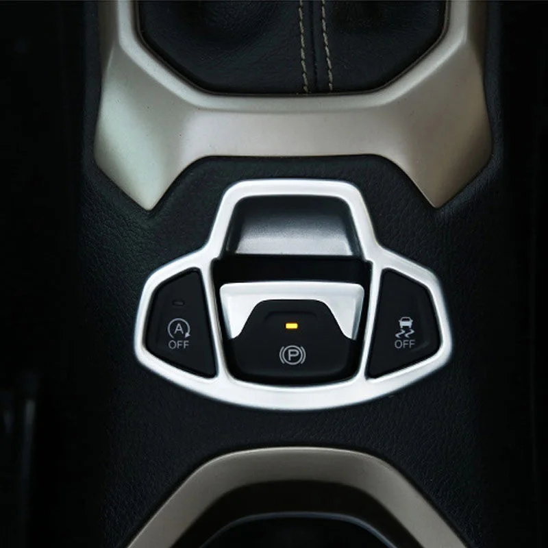 인테리어 대시 보드 전기 파크 브레이크 EPB 스위치 커버 트림, 지프 레니게이드 2015 2020|크로뮴 스타일링 ...