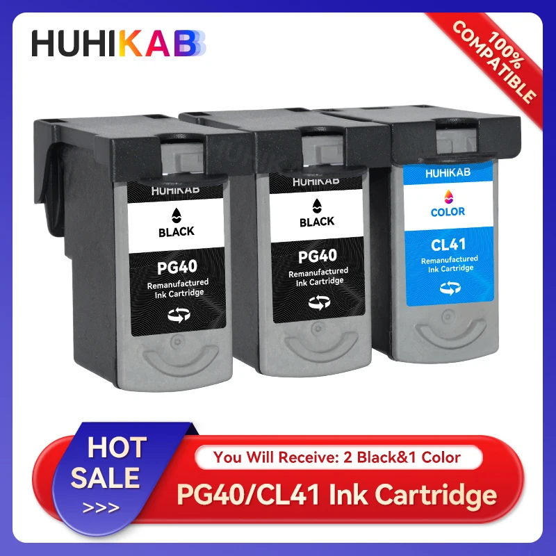 HUHIKAB-PG40-CL41-PG-40-CL-41-Compatible-Ink-Cartridge-for-Canon-Pixma ...