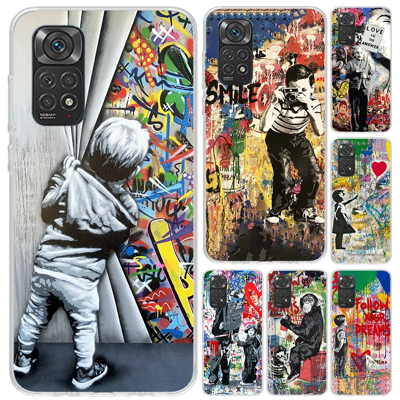 Banksy Graffiti Art Phone Case for Xiaomi Redmi Note 14 13 12S 12 11S ...